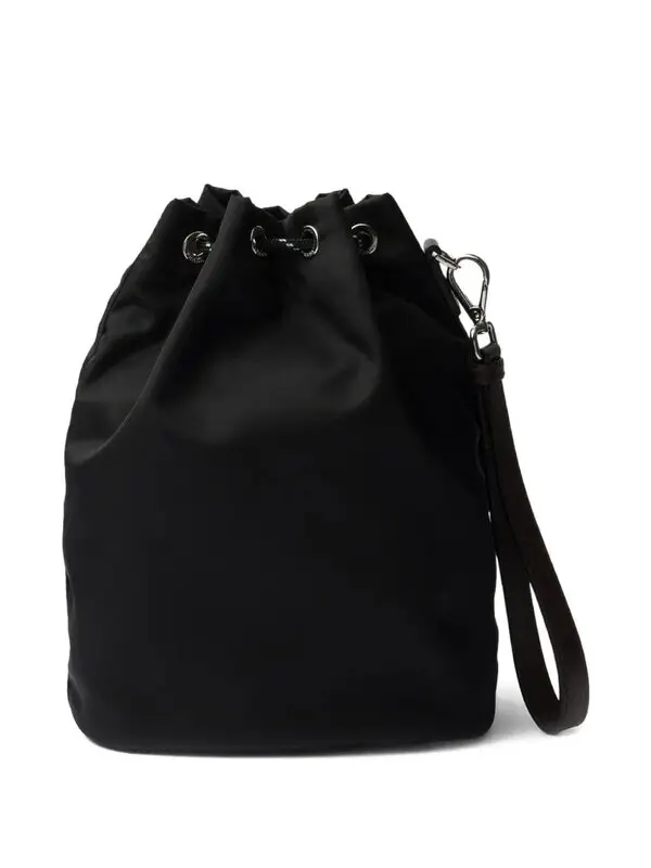 Prada Re-nylon And Leather Pouch - Black
