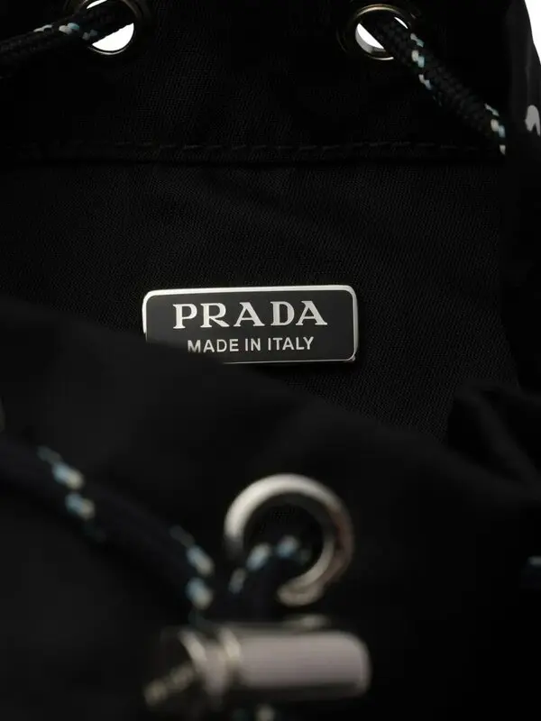 Prada Re-nylon And Leather Pouch - Black