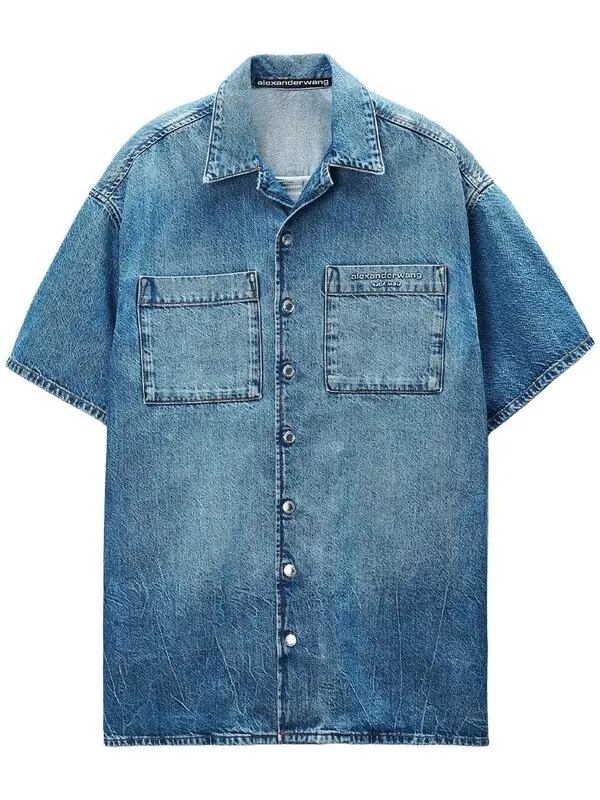 Alexander Wang Denim Shirt Dress - Blue