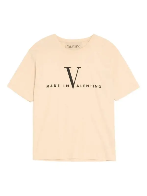 Valentino Garavani Cotton T-shirt With Made In Print - Multicolor