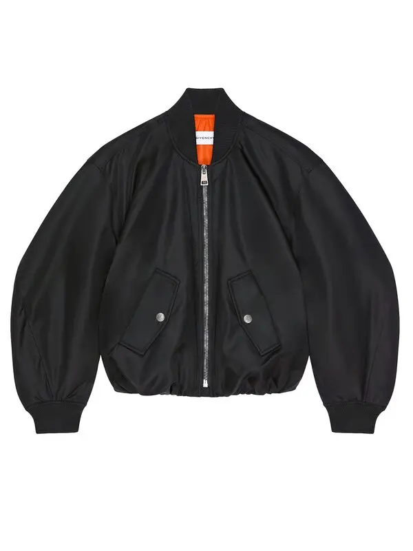 Givenchy Cropped Cocoon Bomber - Black