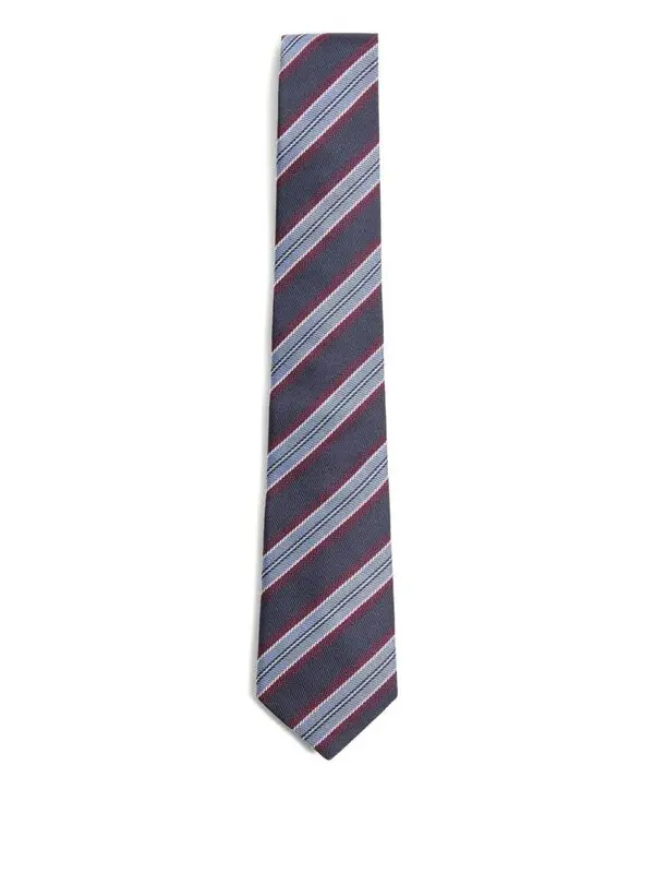 Valentino Garavani Jacquard Regimental Silk Neck Tie - Blue