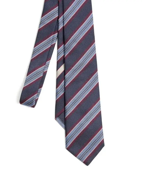 Valentino Garavani Jacquard Regimental Silk Neck Tie - Blue