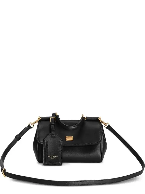 Dolce & Gabbana My Sicily Handbag In Plongé Leather - Black