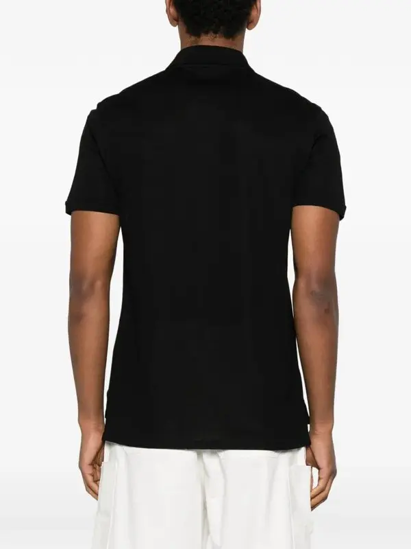 Givenchy Paris Gros Grain Cotton Polo - Black
