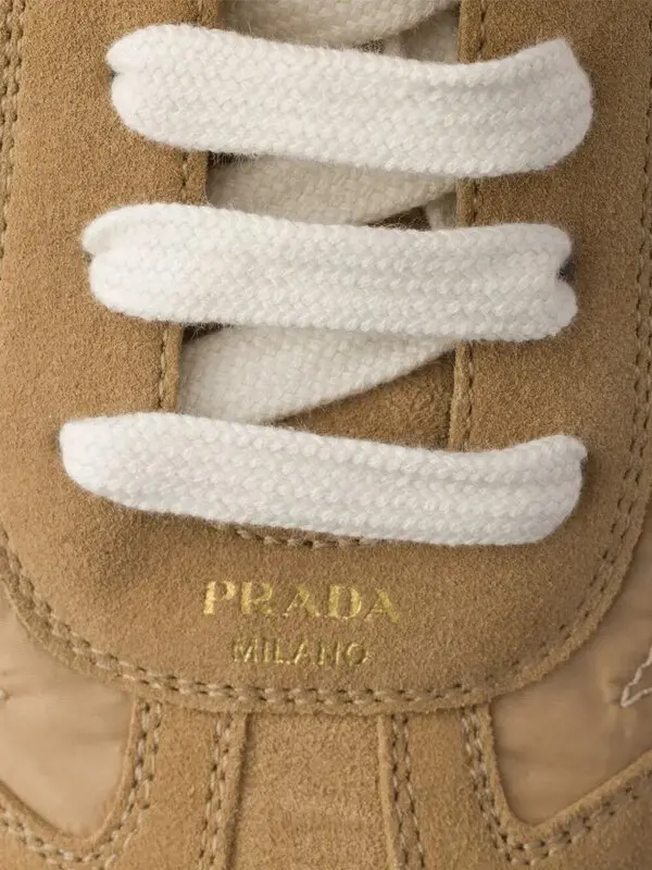 Prada Montecarlo Re-edition 2005 Suede And Re-nylon Lace-up Sneakers - Multicolor