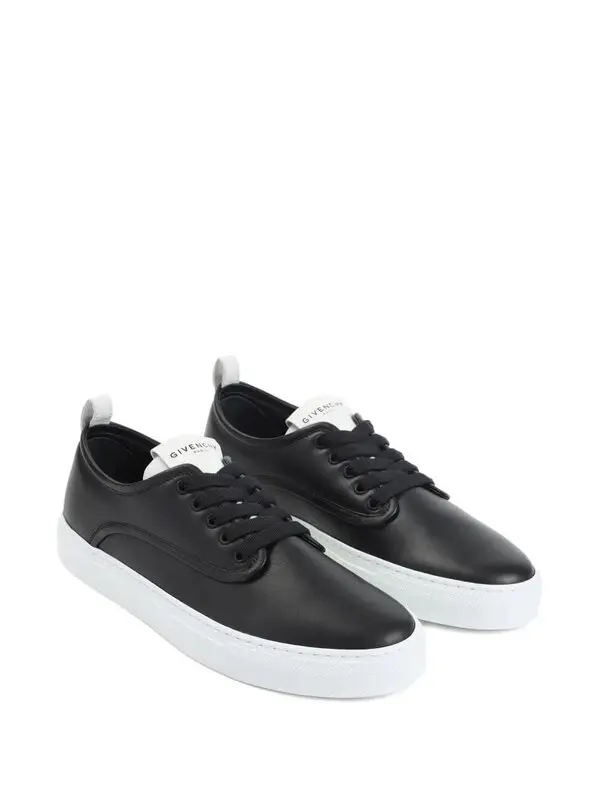 Givenchy Calf Leather Low Top Sneakers - Black