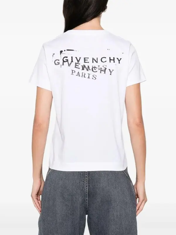 Givenchy Logo Print Fitted T-shirt - White