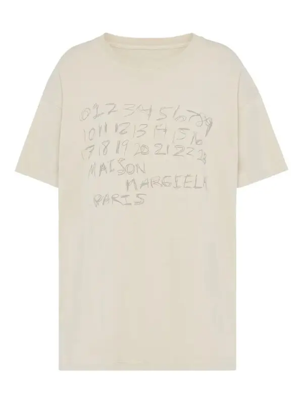 MAISON MARGIELA Numerical Cotton T-shirt - Multicolor