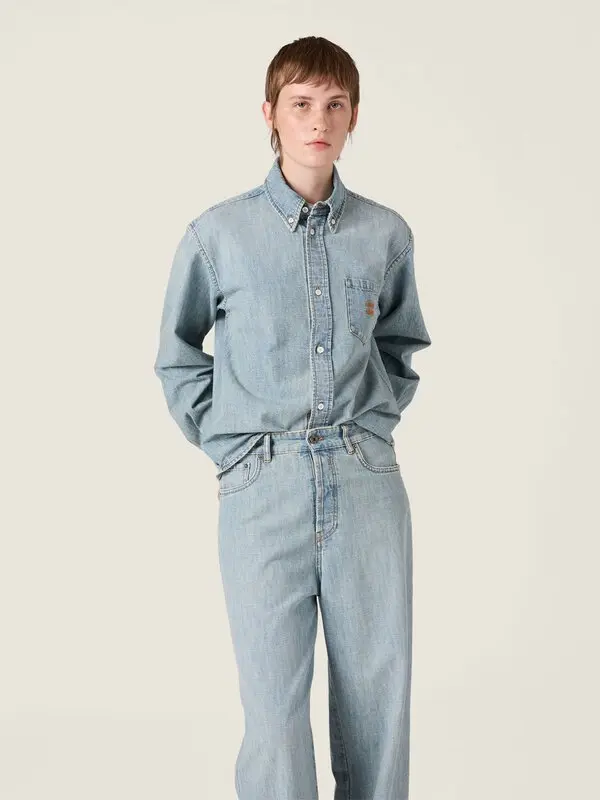 Miu Miu Chambray Denim Shirt