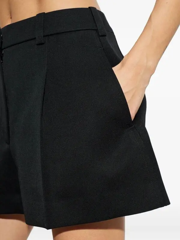 Givenchy Pleated Wool Shorts - Black