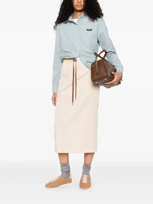 Miu Miu Check Pattern Poplin Shirt