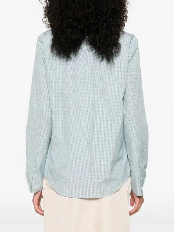 Miu Miu Check Pattern Poplin Shirt