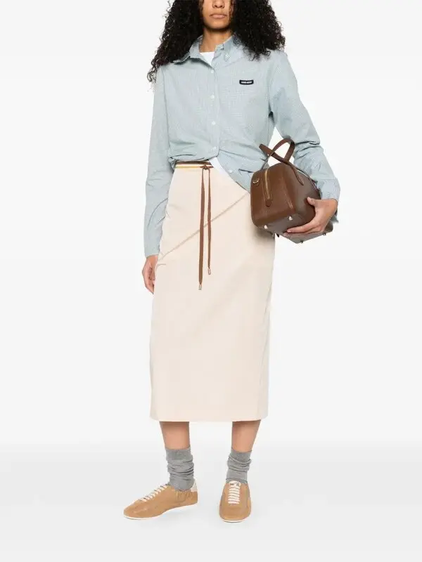 Miu Miu Check Pattern Poplin Shirt