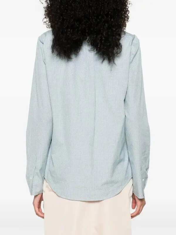 Miu Miu Check Pattern Poplin Shirt