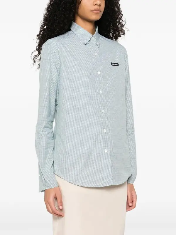 Miu Miu Check Pattern Poplin Shirt