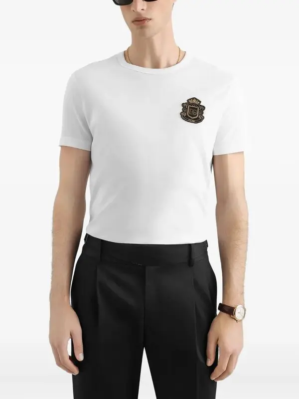 Dolce & Gabbana Cotton T-shirt With Logo Crest