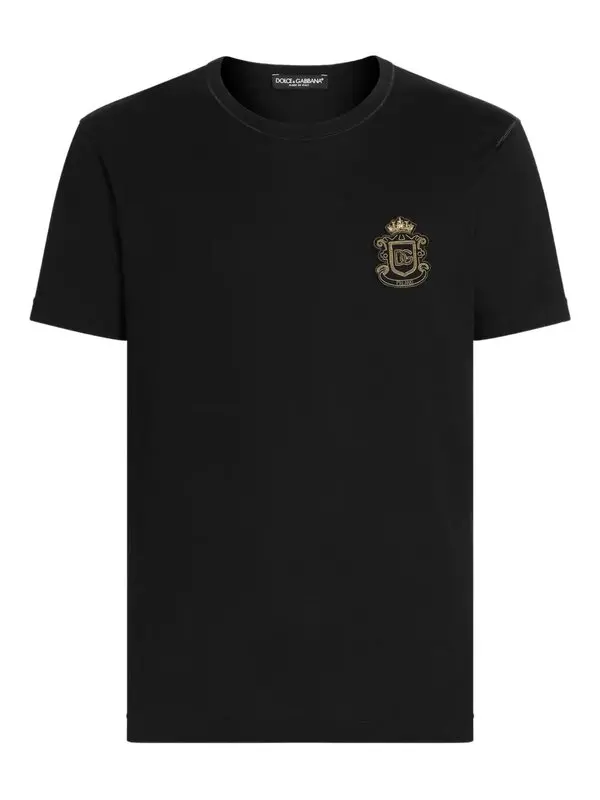 Dolce & Gabbana Cotton T-shirt With Logo Crest