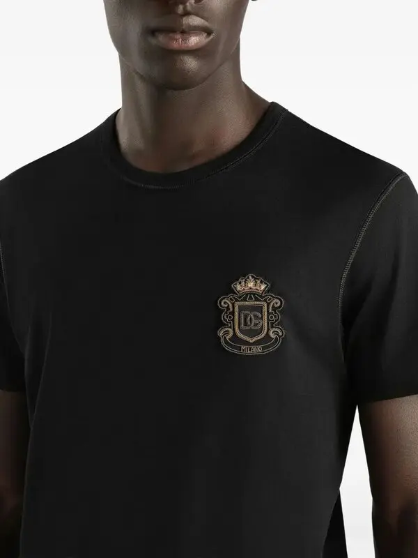 Dolce & Gabbana Cotton T-shirt With Logo Crest