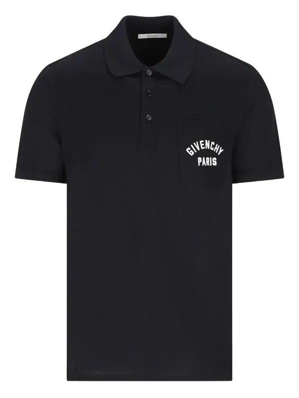 Givenchy Front Pocket Cotton Polo - Blue