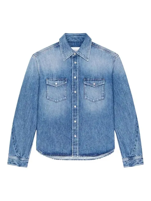 Givenchy Couture Seam Shirt In Shadow Washed Denim