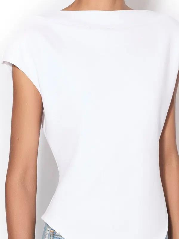 Alaïa Cap Cotton Fitted T-shirt