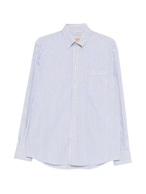 Valentino Garavani Striped Cotton Shirt - Blue