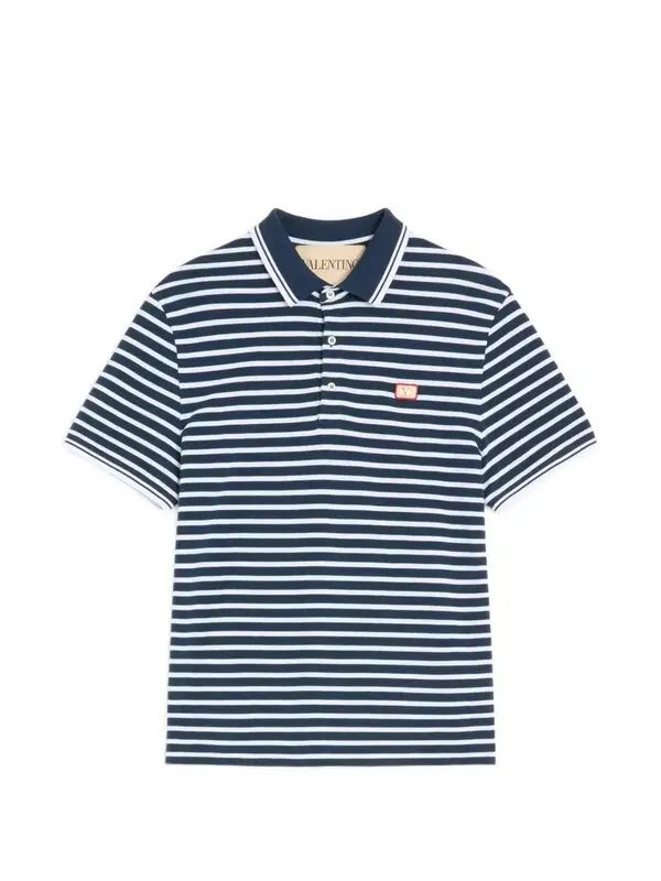 Valentino Garavani Cotton Piqué Polo With Vlogo Patch