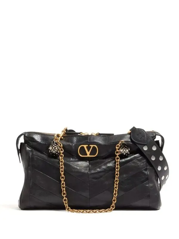 Valentino Garavani Panthea Shoulder Bag In Nappa Leather - Black