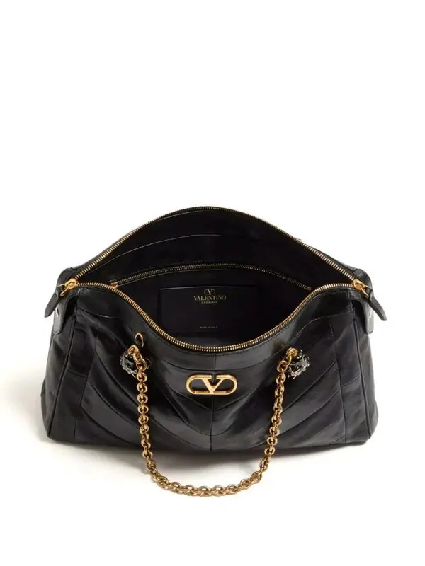 Valentino Garavani Panthea Shoulder Bag In Nappa Leather - Black