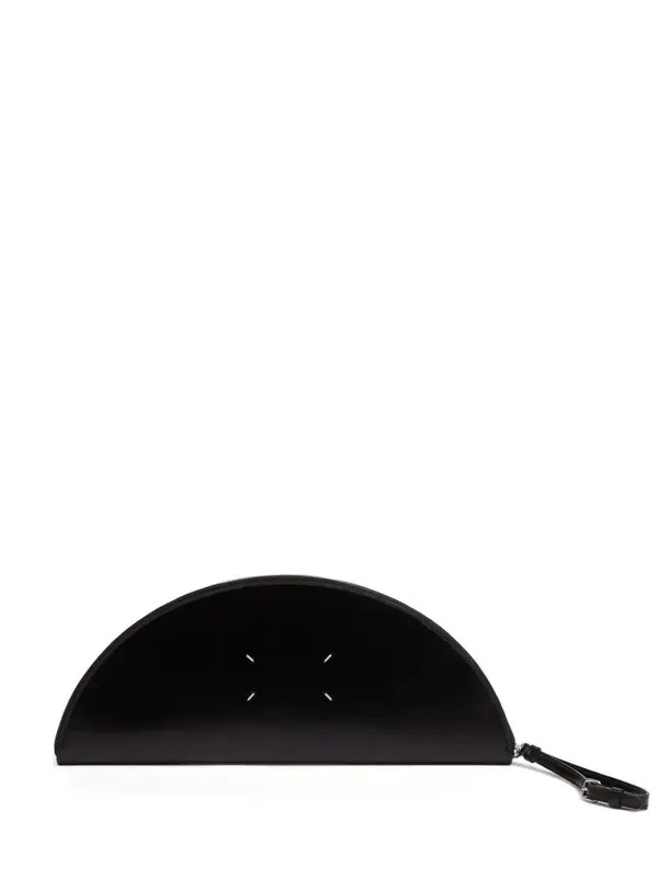 MAISON MARGIELA Big Halfmoon Leather Pouch - Black