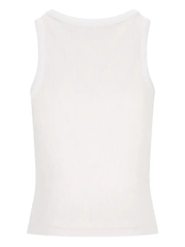 Givenchy Slim Fit Cotton Tank Top With Paris Print - White