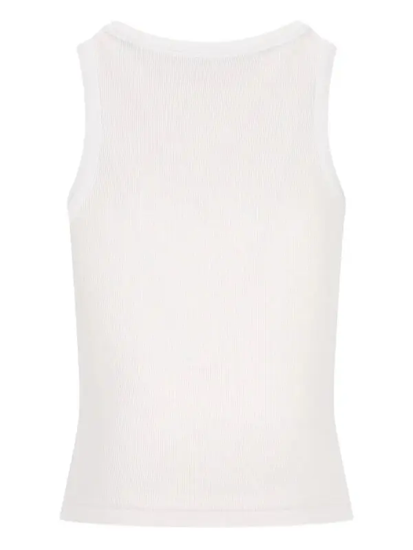 Givenchy Slim Fit Cotton Tank Top With Paris Print - White