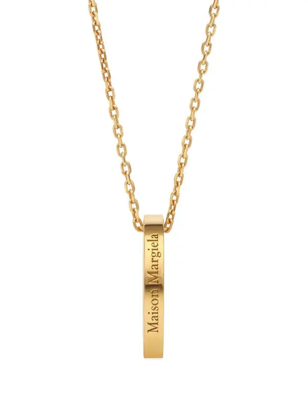 MAISON MARGIELA Logo Ring Pendant Chain Necklace - Silver