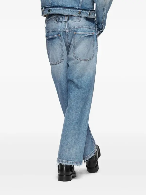 MAISON MARGIELA Washed Denim Straight-leg Cropped Jeans