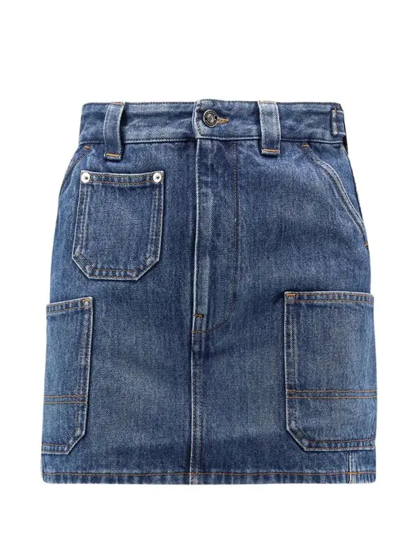 Givenchy Cargo Denim Miniskirt - Blue