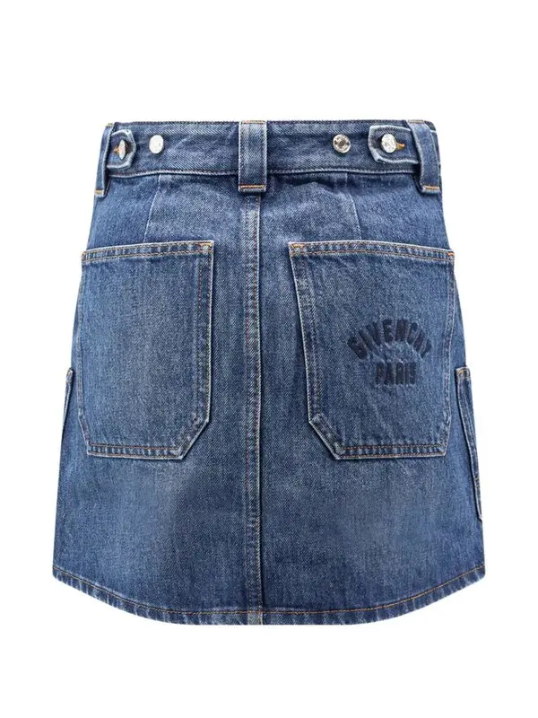 Givenchy Cargo Denim Miniskirt