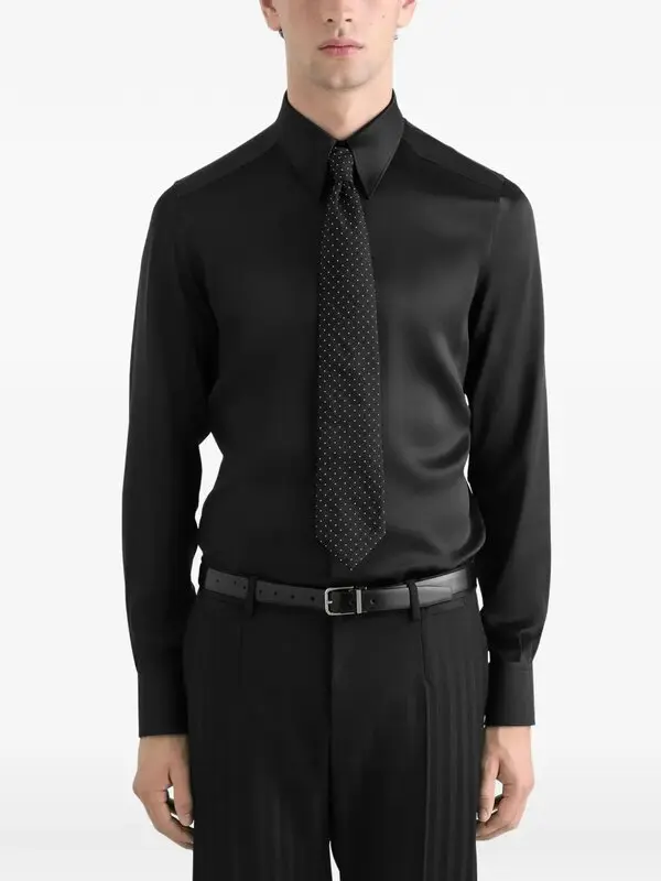 Dolce & Gabbana Polka-dot Silk Tie - Black