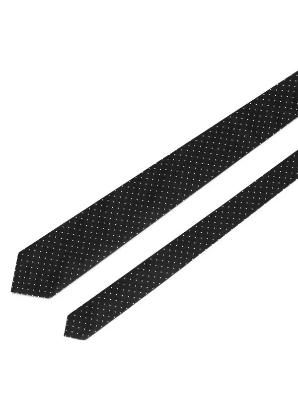 Dolce & Gabbana Polka-dot Silk Tie - Black