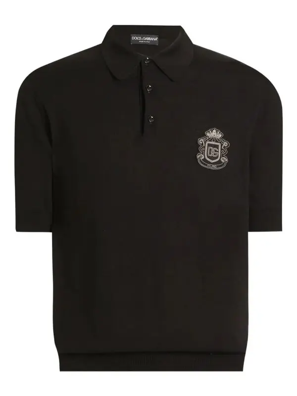 Dolce & Gabbana Cotton Polo Shirt - Black