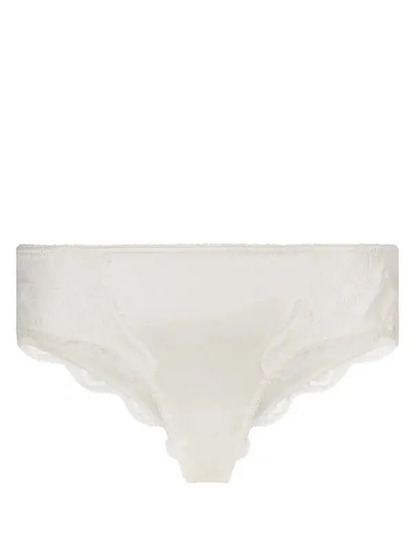 Dolce & Gabbana Satin Briefs With Lace Detailing - White