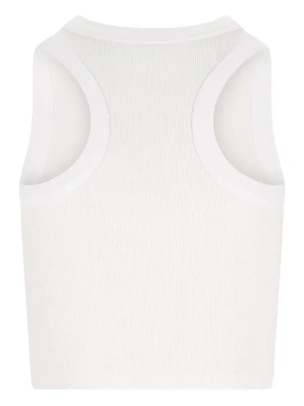 Givenchy Cotton Cropped Tank Top With Paris Print
