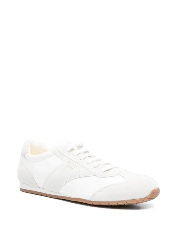 Prada Fabric And Suede Sneakers - White