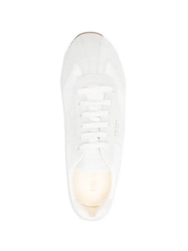 Prada Fabric And Suede Sneakers - White