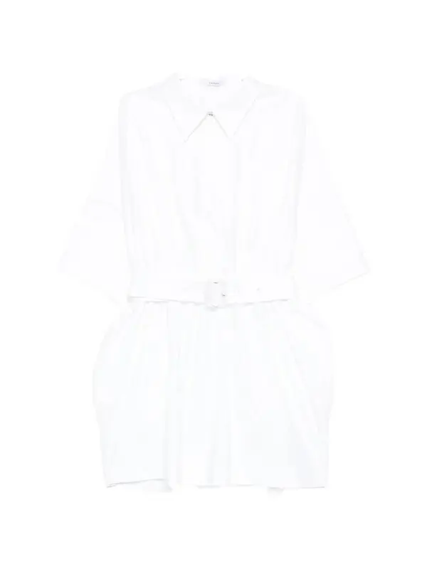 Givenchy Cinched Waist Shirt Dress - White