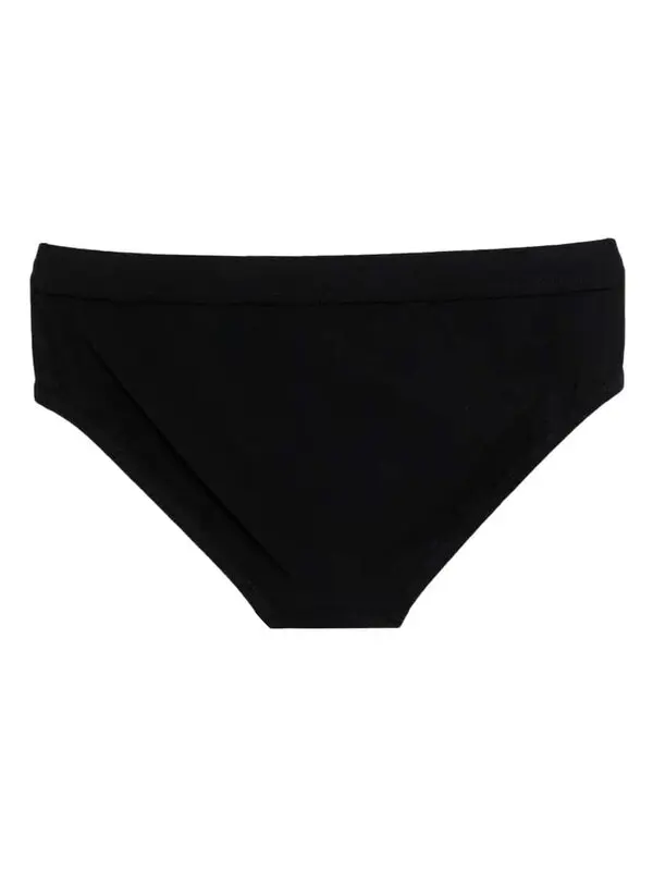 Dolce & Gabbana Swim Briefs With Logo Plaque - Black
