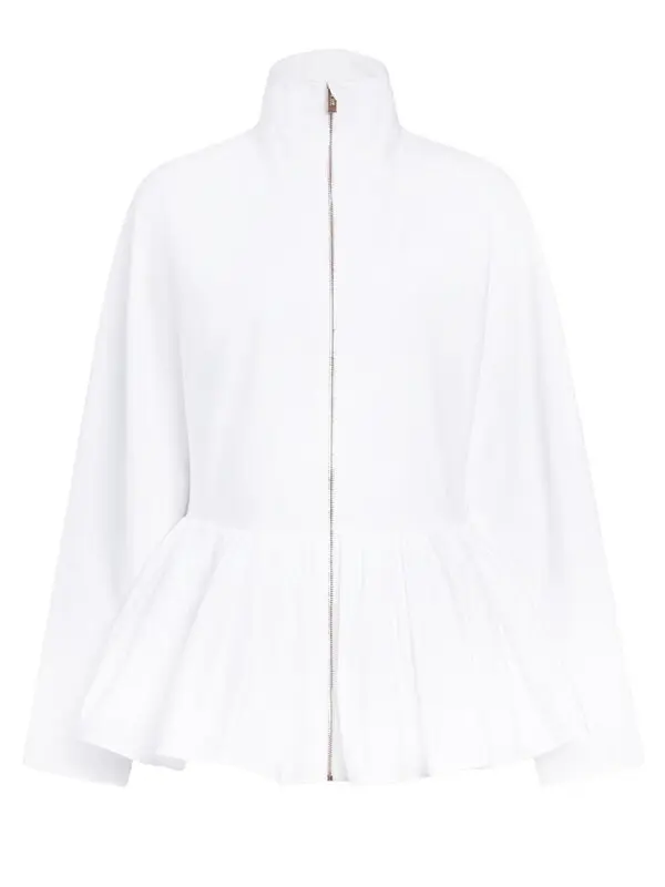 Alaïa Peplum Jacket - White