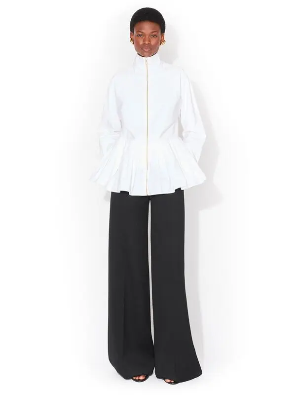 Alaïa Peplum Jacket - White