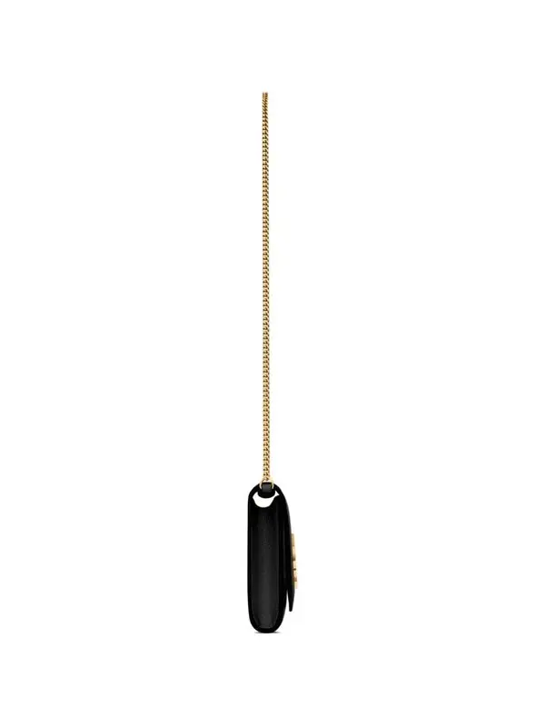 Saint Laurent Kate Clutch In Grain De Poudre Leather - Black