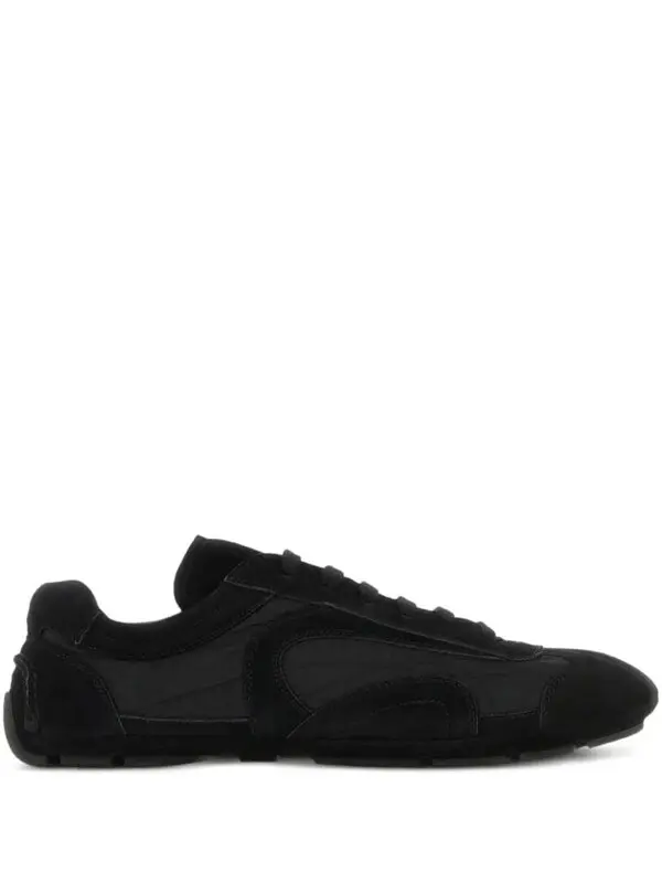 Prada Monte Carlo Re-edition 2025 Nylon And Suede Sneakers - Black